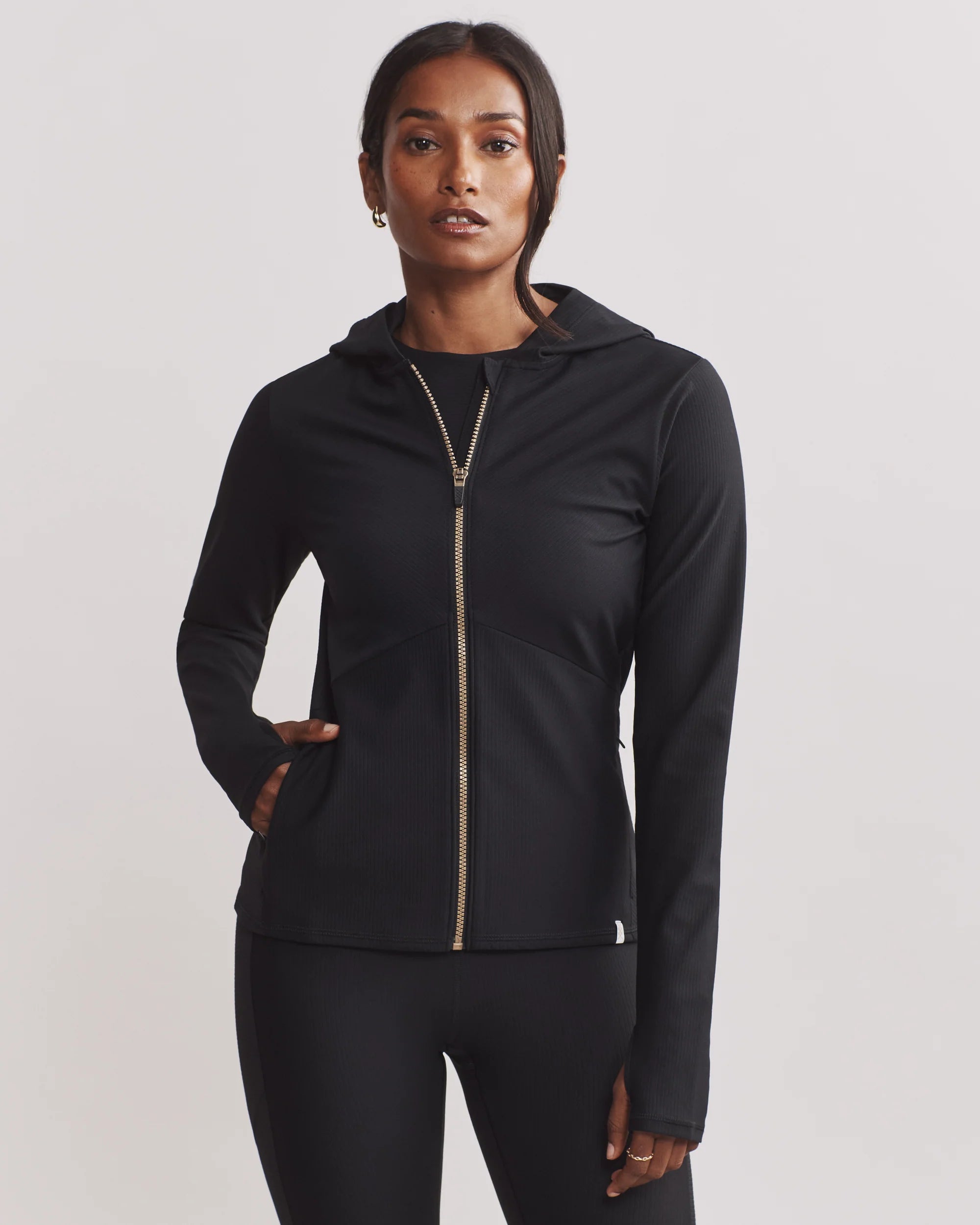 Ripple Full Zip Hoodie- Black – Clementine